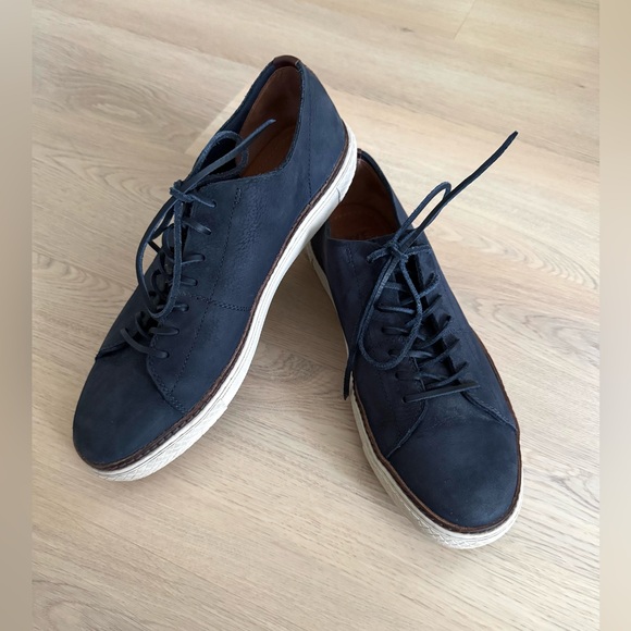 Frye | Shoes | Frye Gates Low Top Sneaker Shoes Navy Blue Leather Lace ...